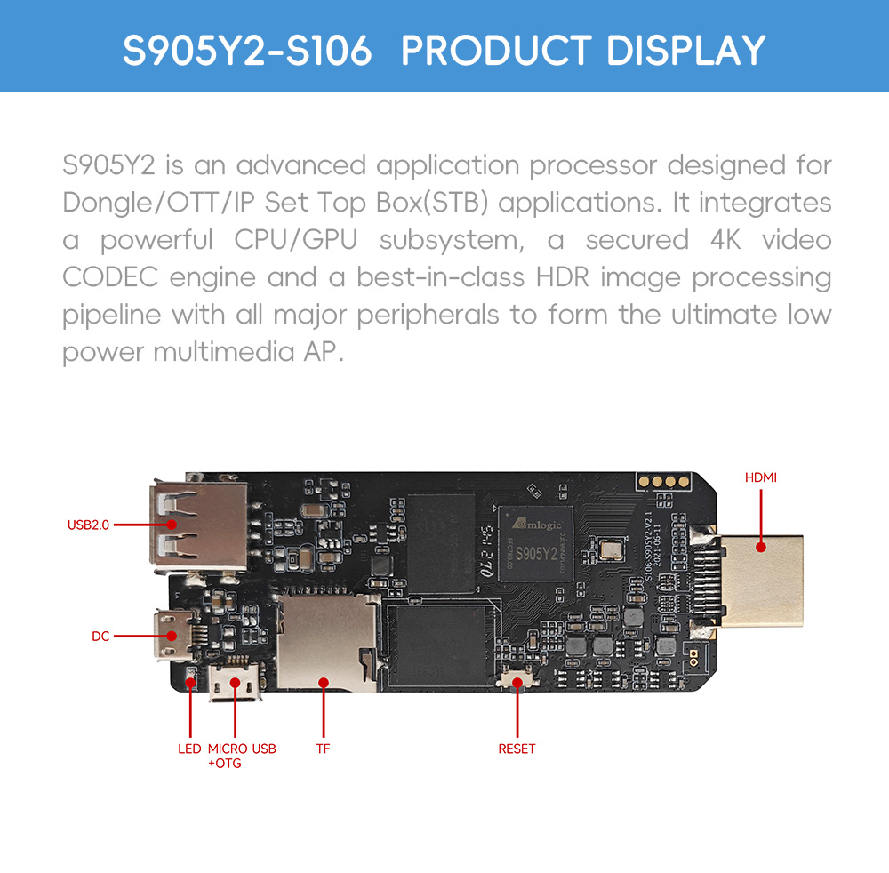 Amlogic S905Y2 专业定制PCBA 支持RTC - 昌卓科技_智能产品方案定制_智能安卓主板_智能终端安卓主板开发_RK3588 ...